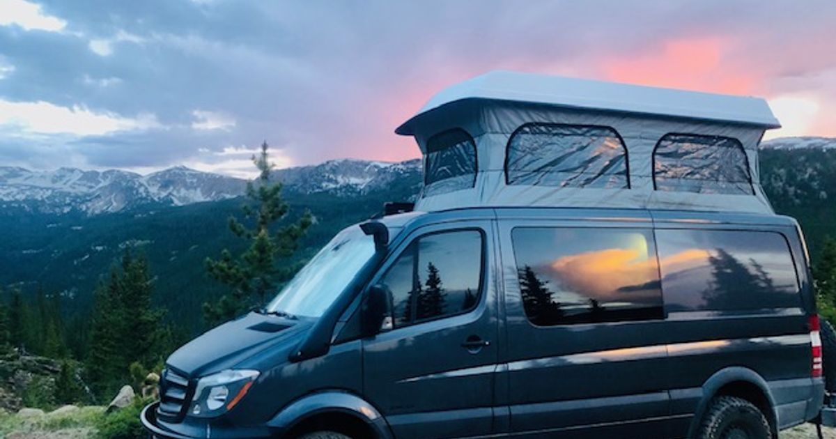 Camper Van For Sale: 2015 Mercedes Sprinter 144 4x4 with Pop Top!