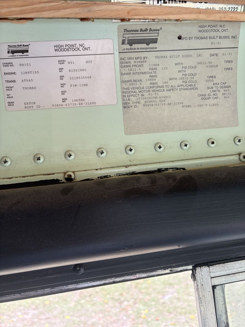 Bus Conversion Camper For Sale: 1991 Thomas bus